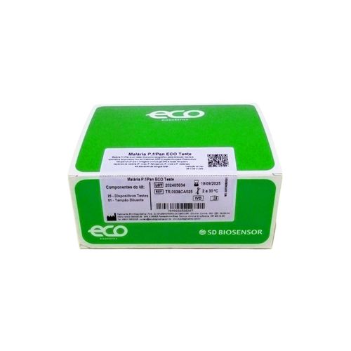 Teste Rápido Malária P.f/Pan ECO - Caixa 25 Testes Teste Rápido Malária P.f/Pan ECO - Caixa 25 Testes